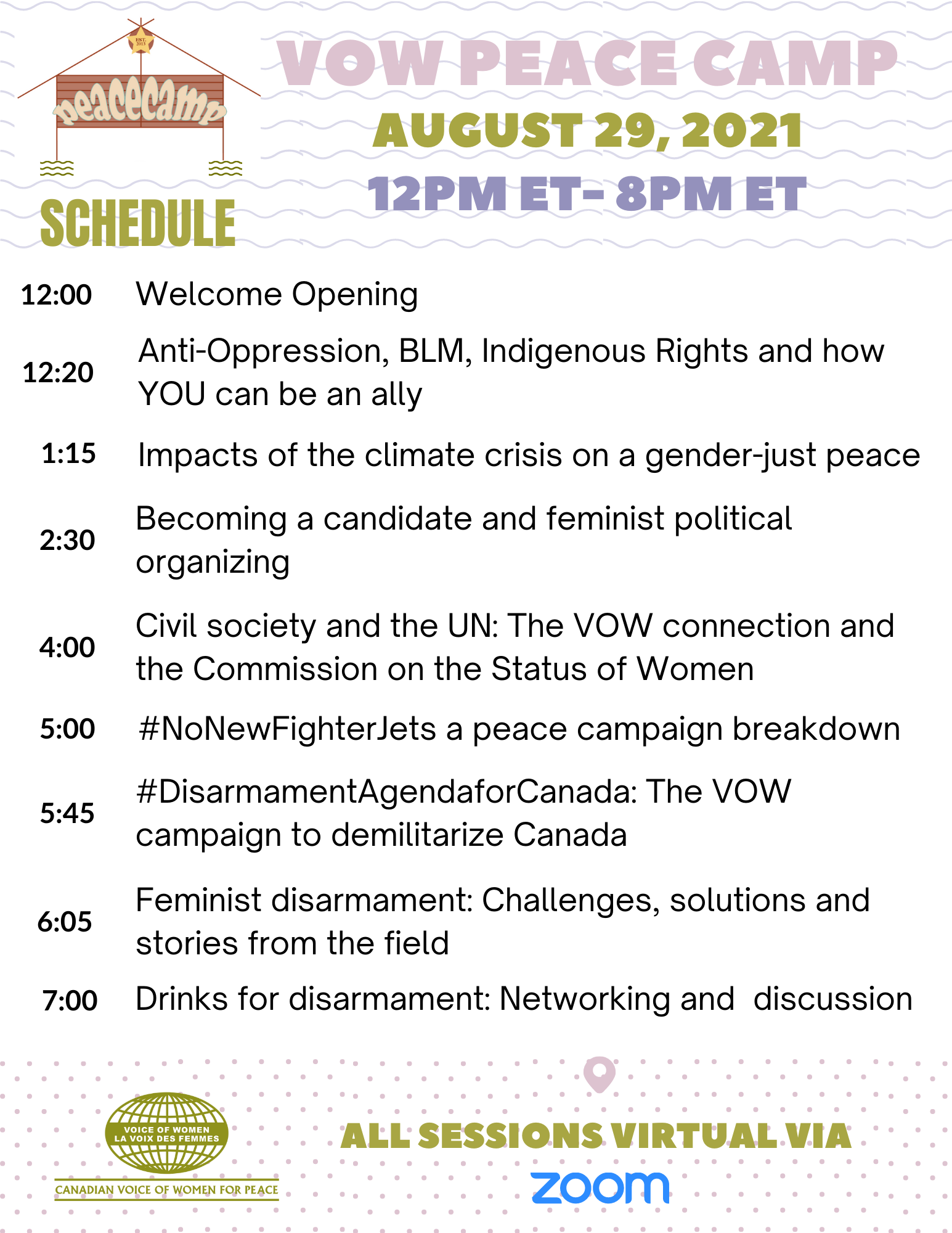 Peace Camp - Canadian Voice of Women for Peace