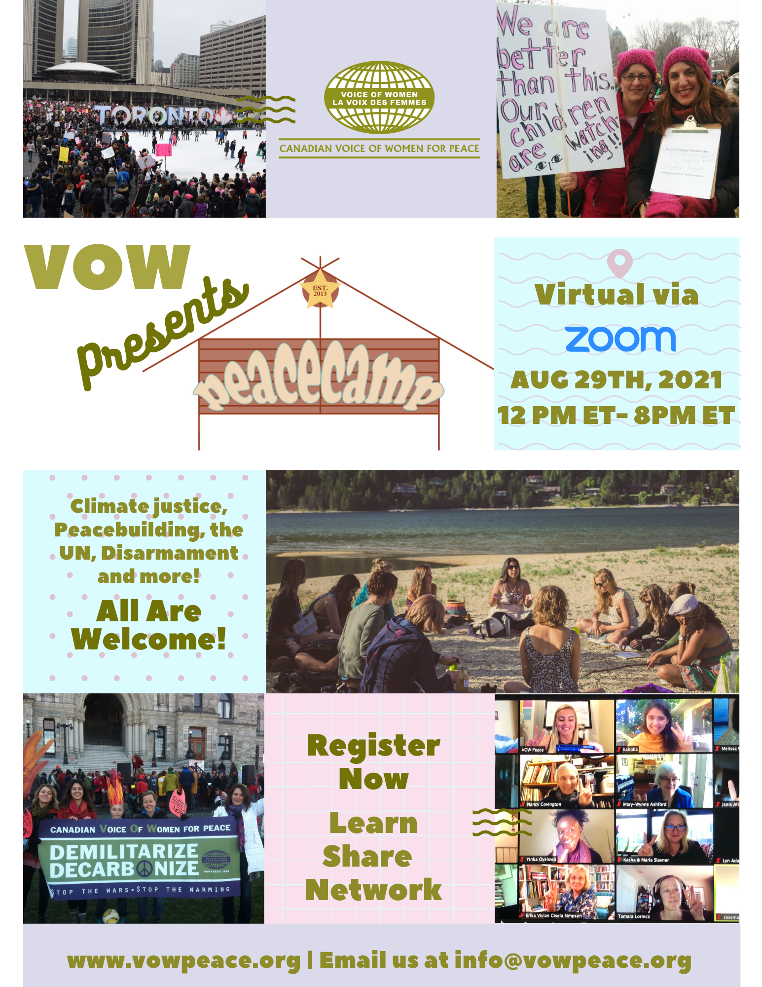 Peace Camp - Canadian Voice of Women for Peace